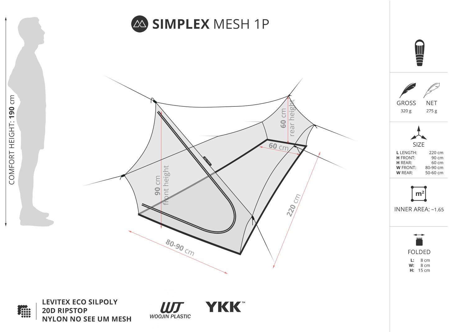 Liteway Simplex Mesh 1P (275g) – Remlite